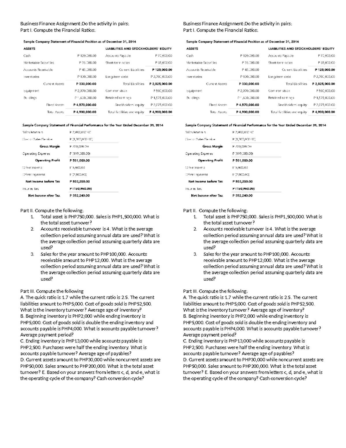 370113440 Business Finance Assignment Part 5 - Business Finance ...