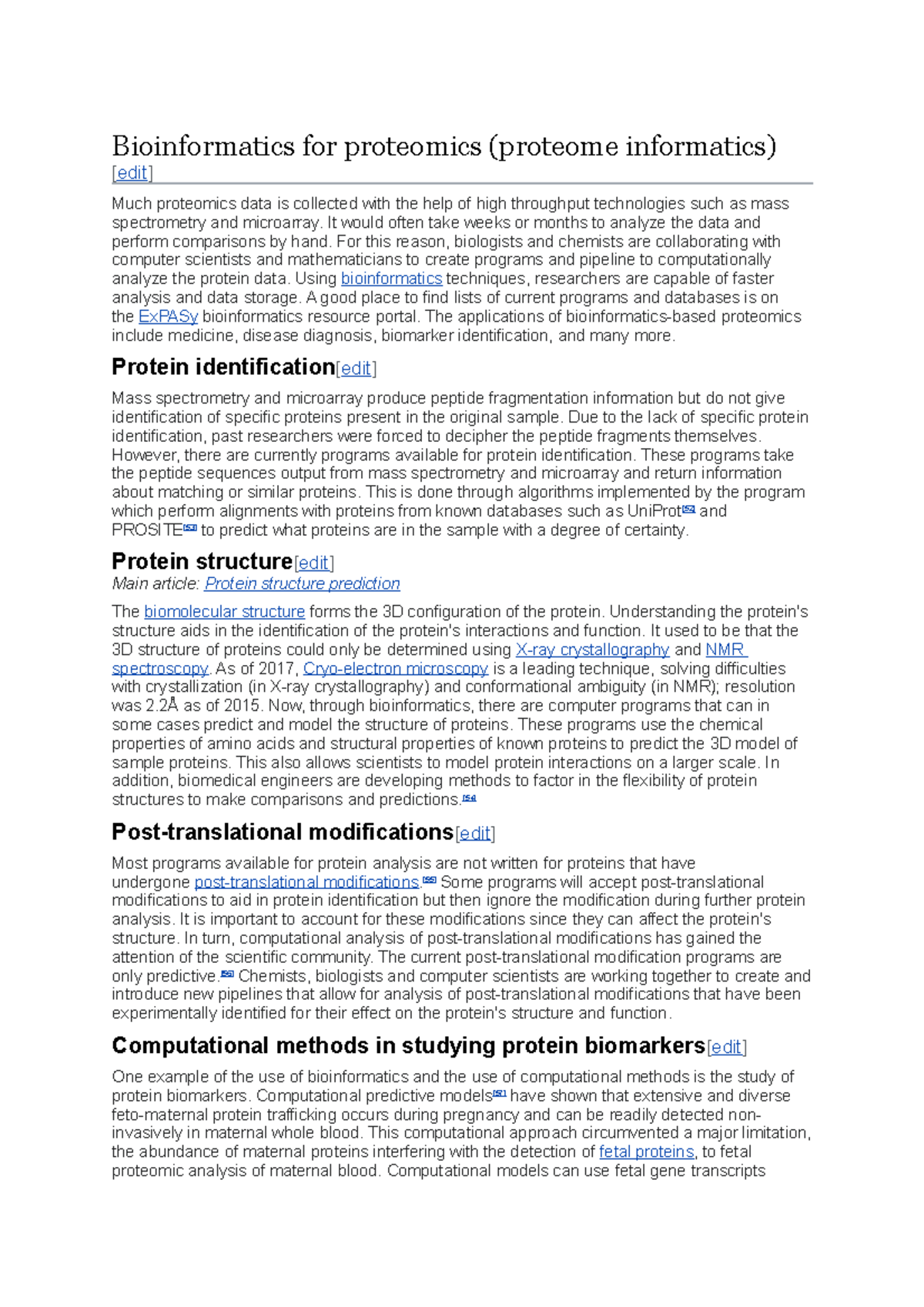 Bioinformatics for proteomics - It would often take weeks or months to ...