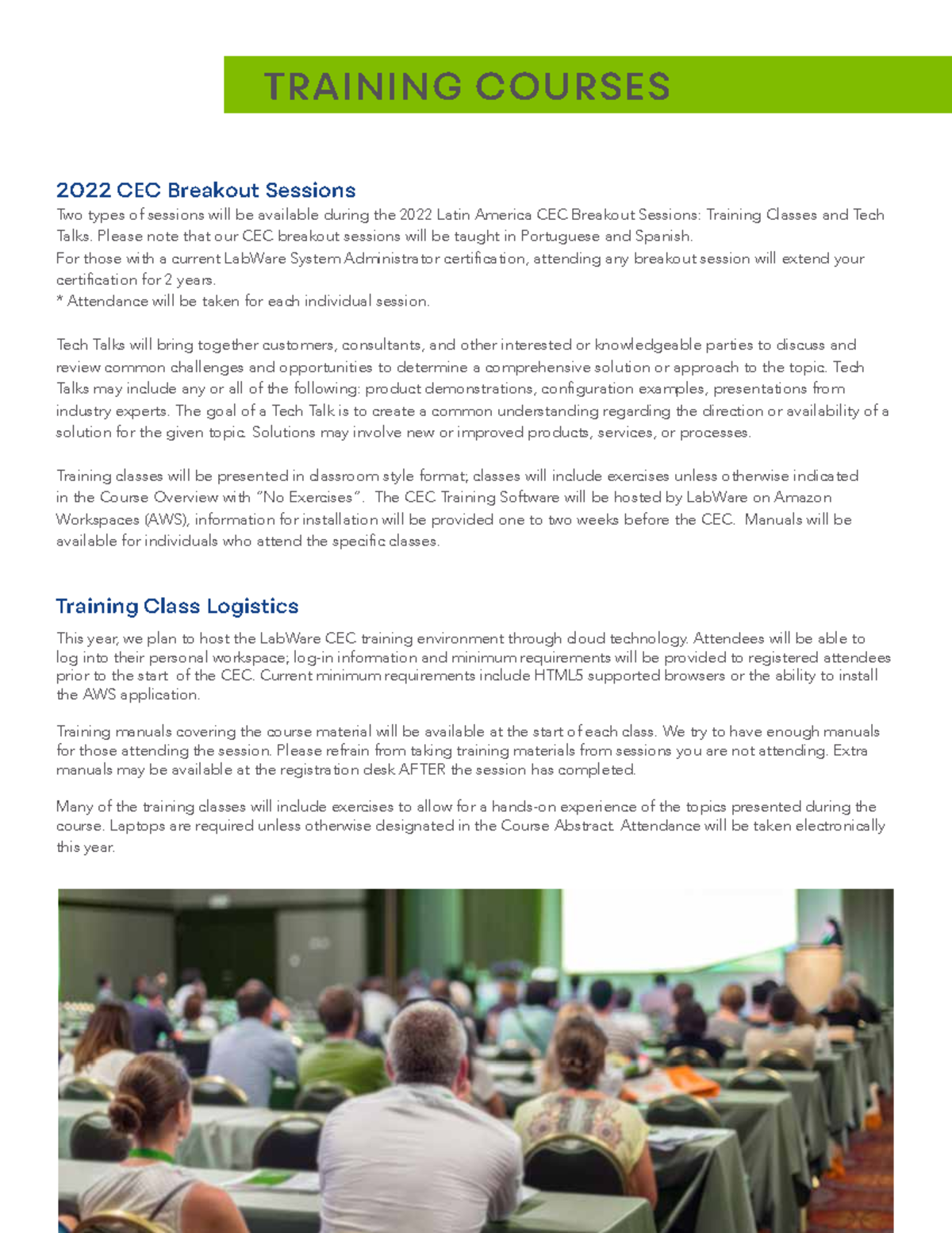 2022 Lacec Trainings - Two types of sessions will be available during ...