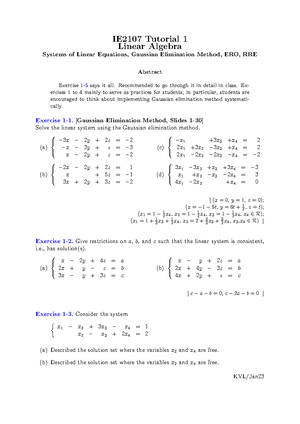 EE2103 Part 1 Tutorial Final with solutionin PDF - NANYANG ...