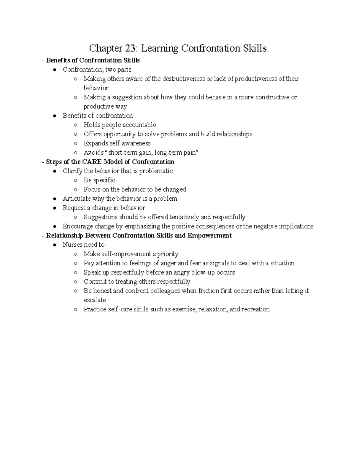 Chapter 23 Learning Confrontation Skills - Professional and Therapeutic ...