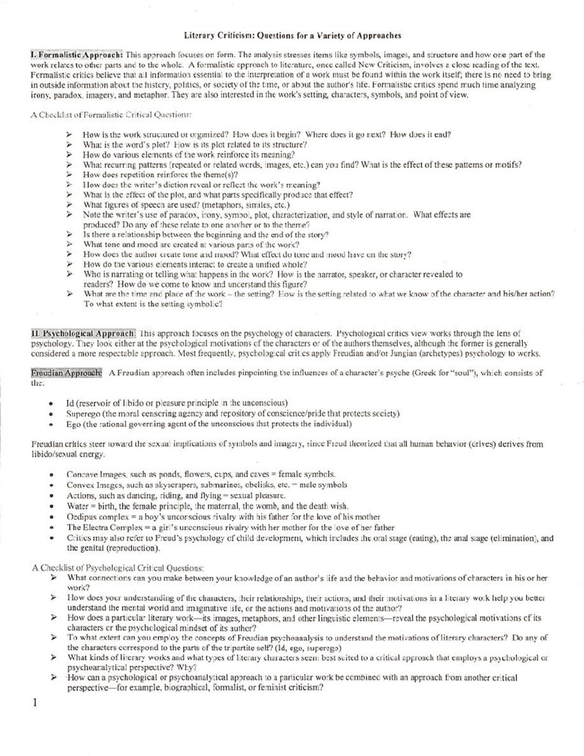 Literary Criticism from Different Lenses - Literary Criticism ...