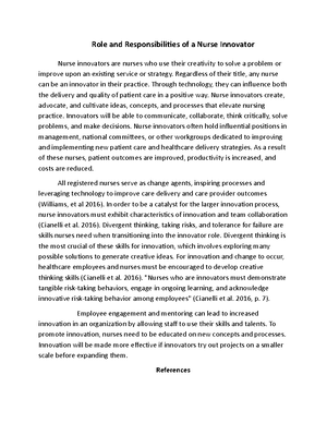 Evidence-Based Innovation Plan - Lisa Linville 6/6/ Innovation Proposal ...