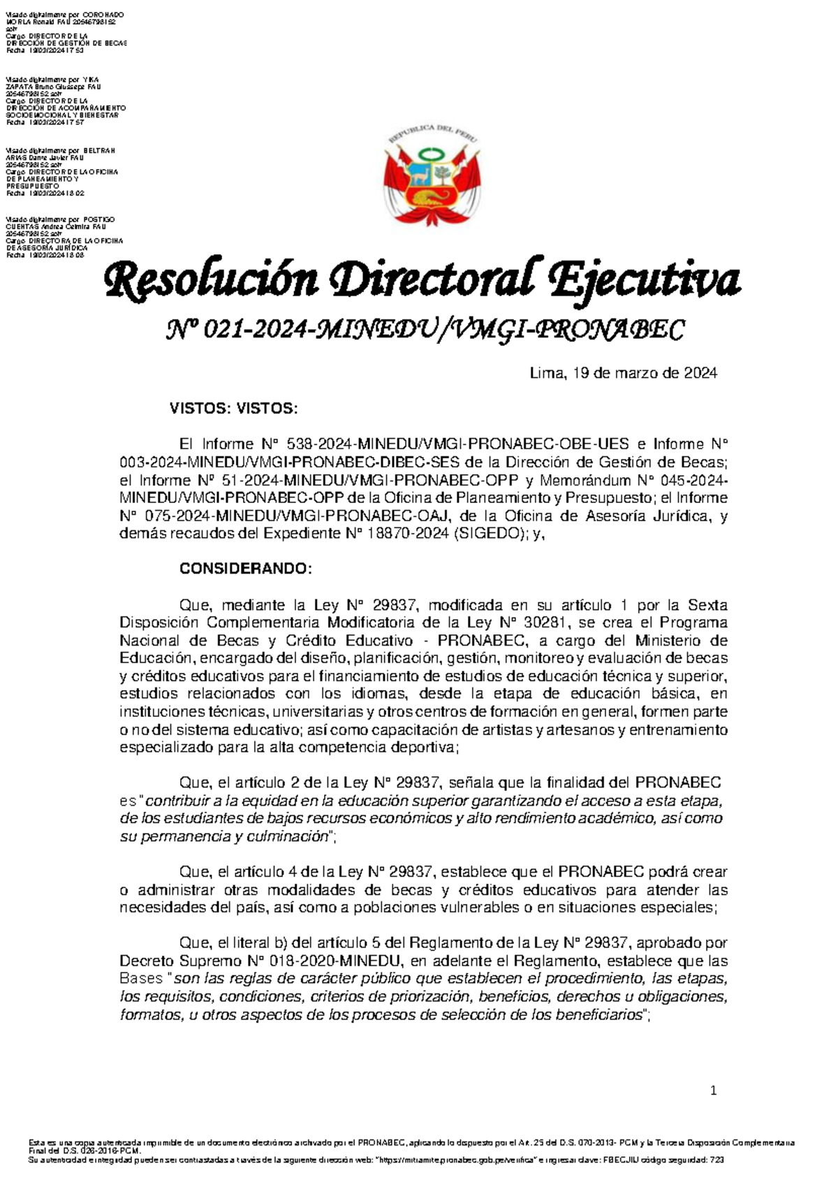 5383125 rde n 021 2024 minedu vmgi pronabec - 1 Resolución Directoral ...