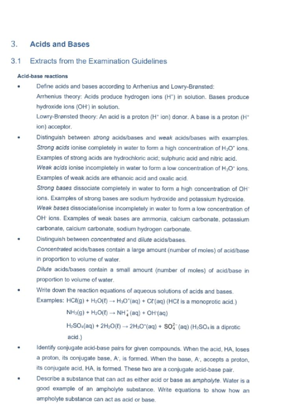 Acid and Bases (Type of reactions Grd 11) - 3. Acids and Bases 3 ...