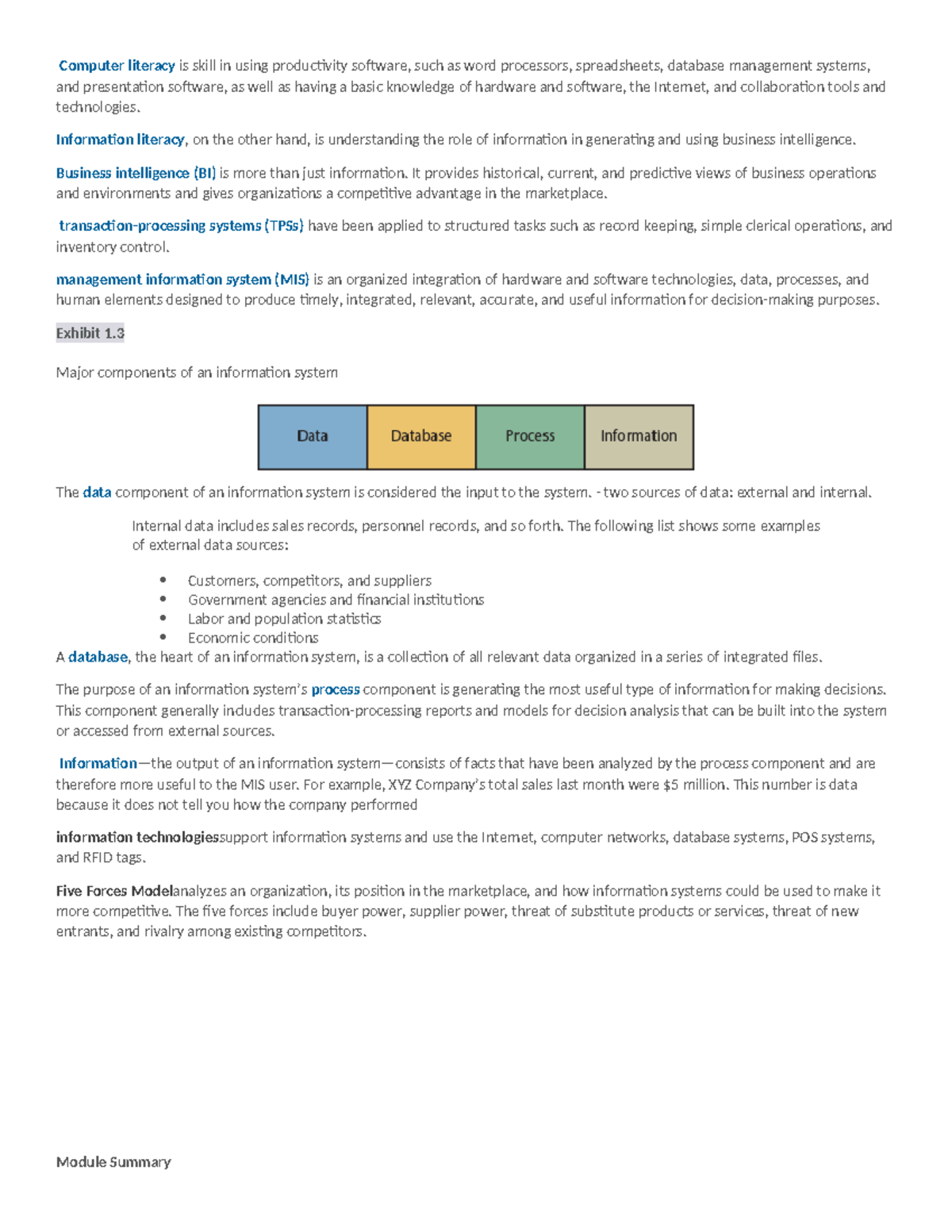 Chapter 1 - Computer literacy is skill in using productivity software ...