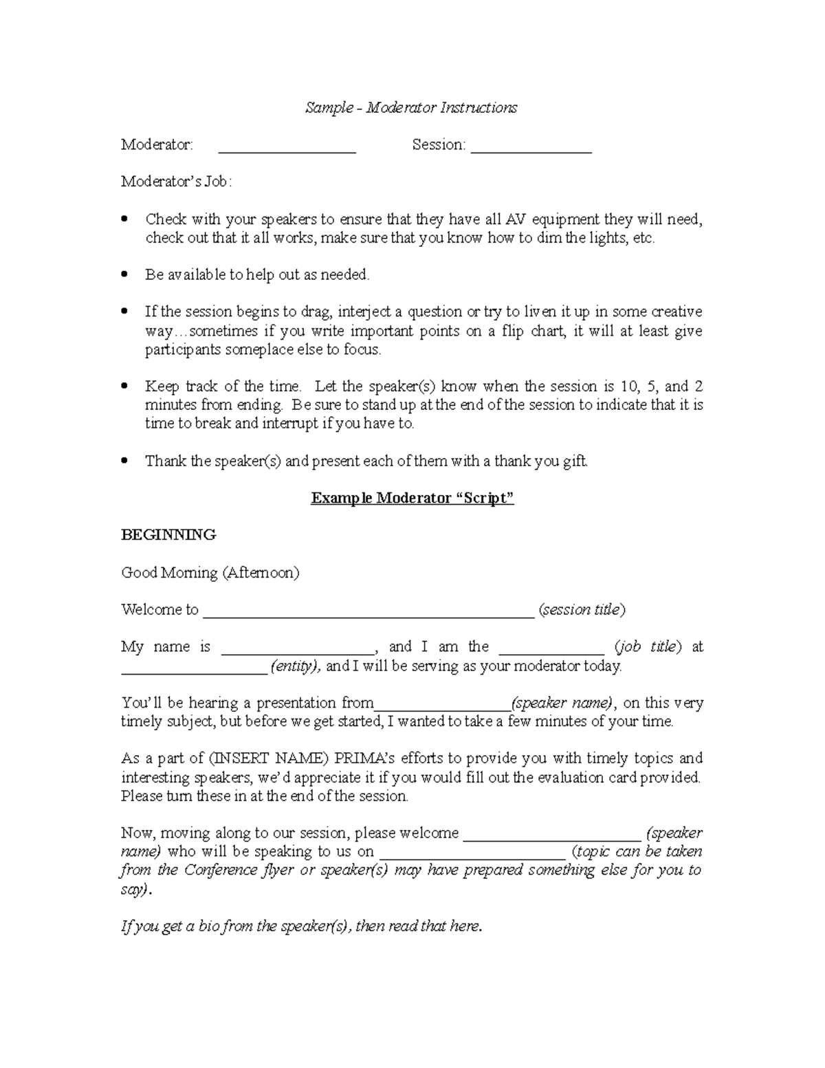 Sample Moderator-Instructions-1 - Sample - Moderator Instructions ...