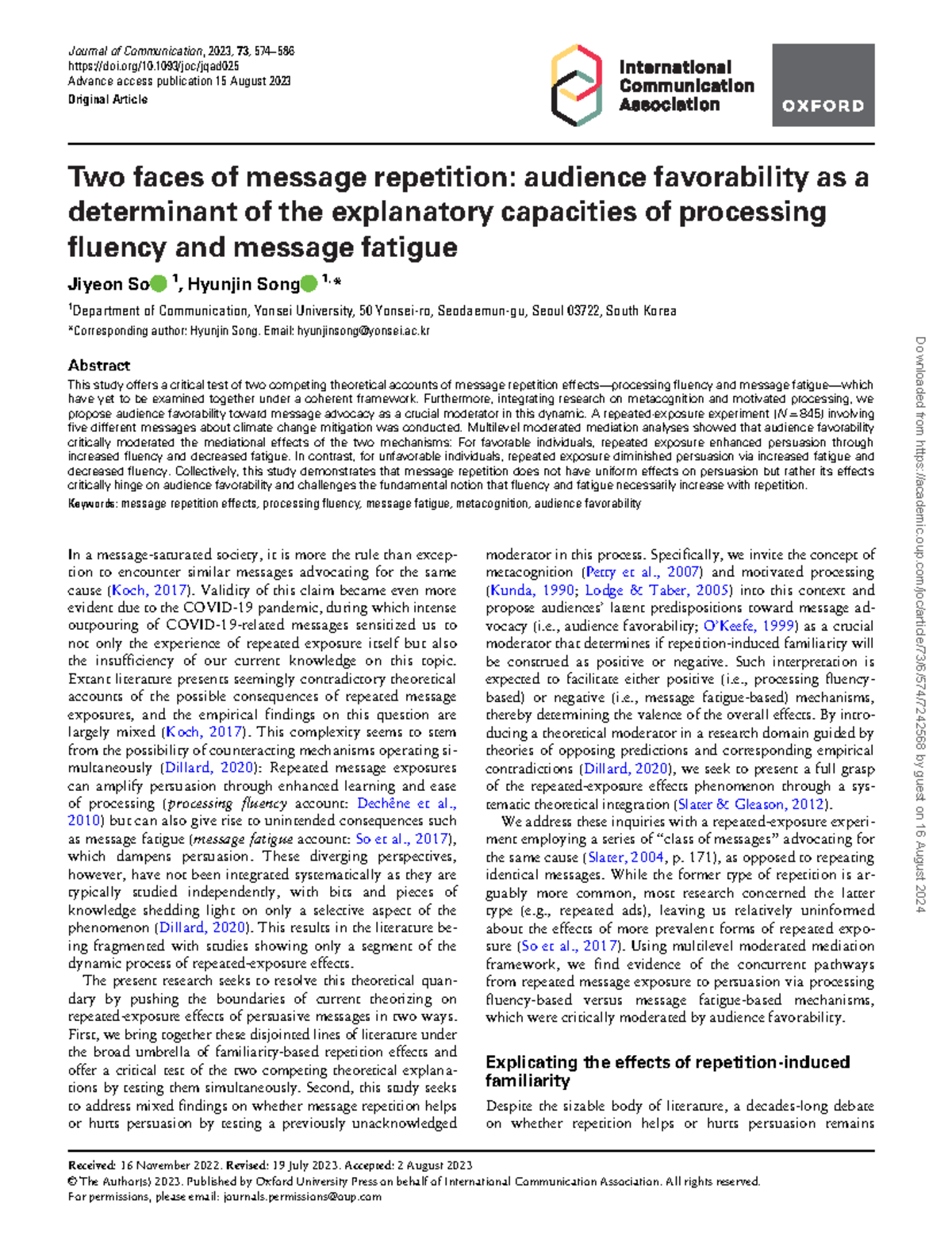 10.1093 joc jqad025 - aaaaaaaa - Two faces of message repetition ...