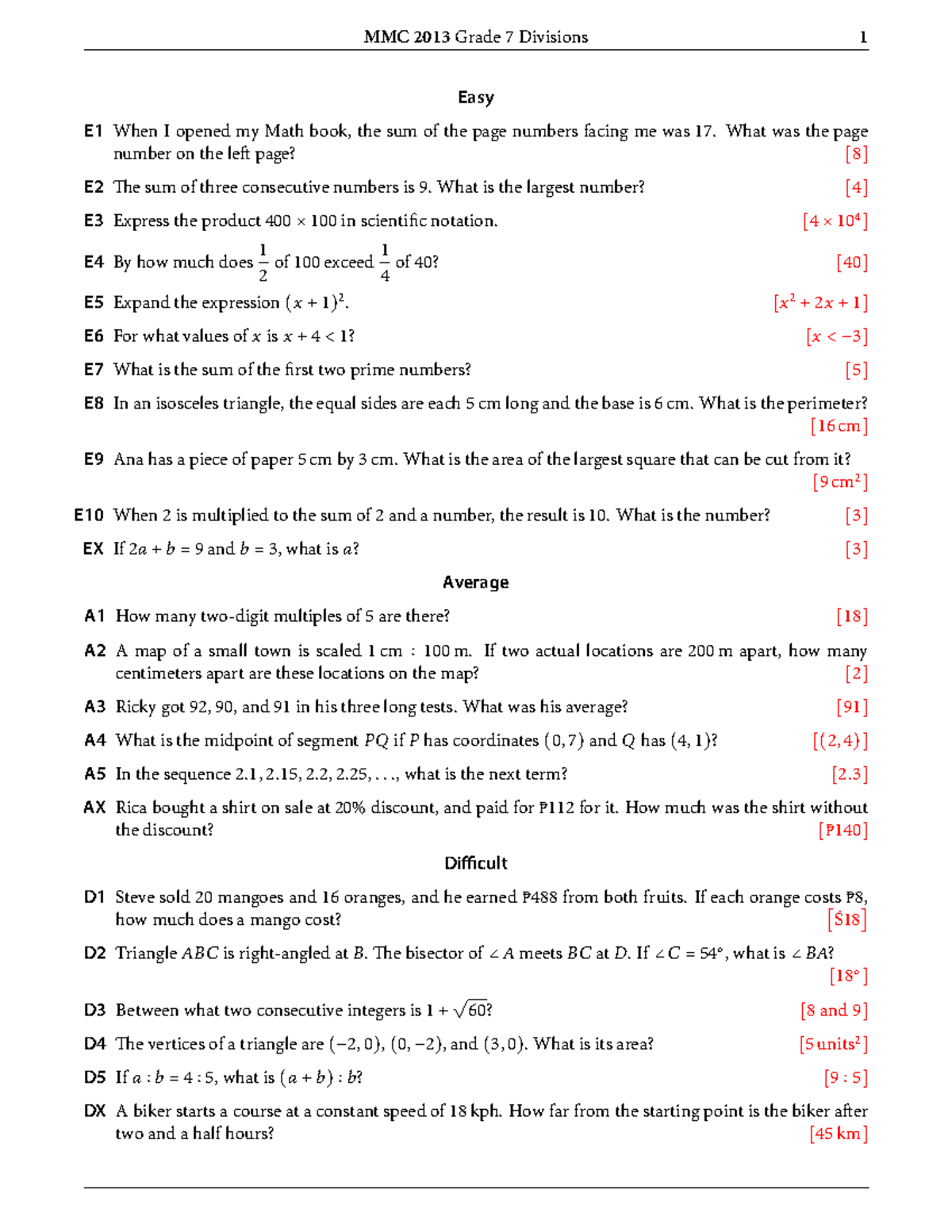 MMC 2013 Gr7 Div - Practice materials for Metrobank Math Challenge ...