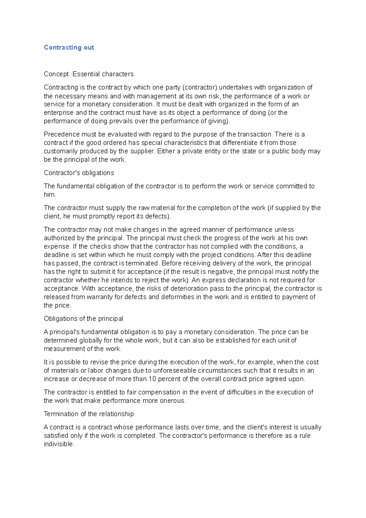 Contracting out 5 - Record Company Operations chapter 1 - Contracting ...