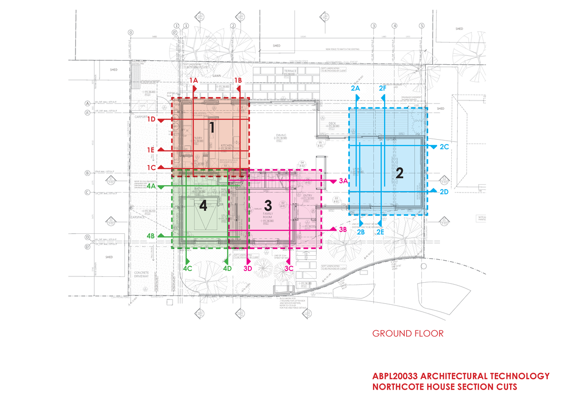 ABPL2003 3 Northcote House - Plan Portions & Section Cuts - A 5 B 2 ...