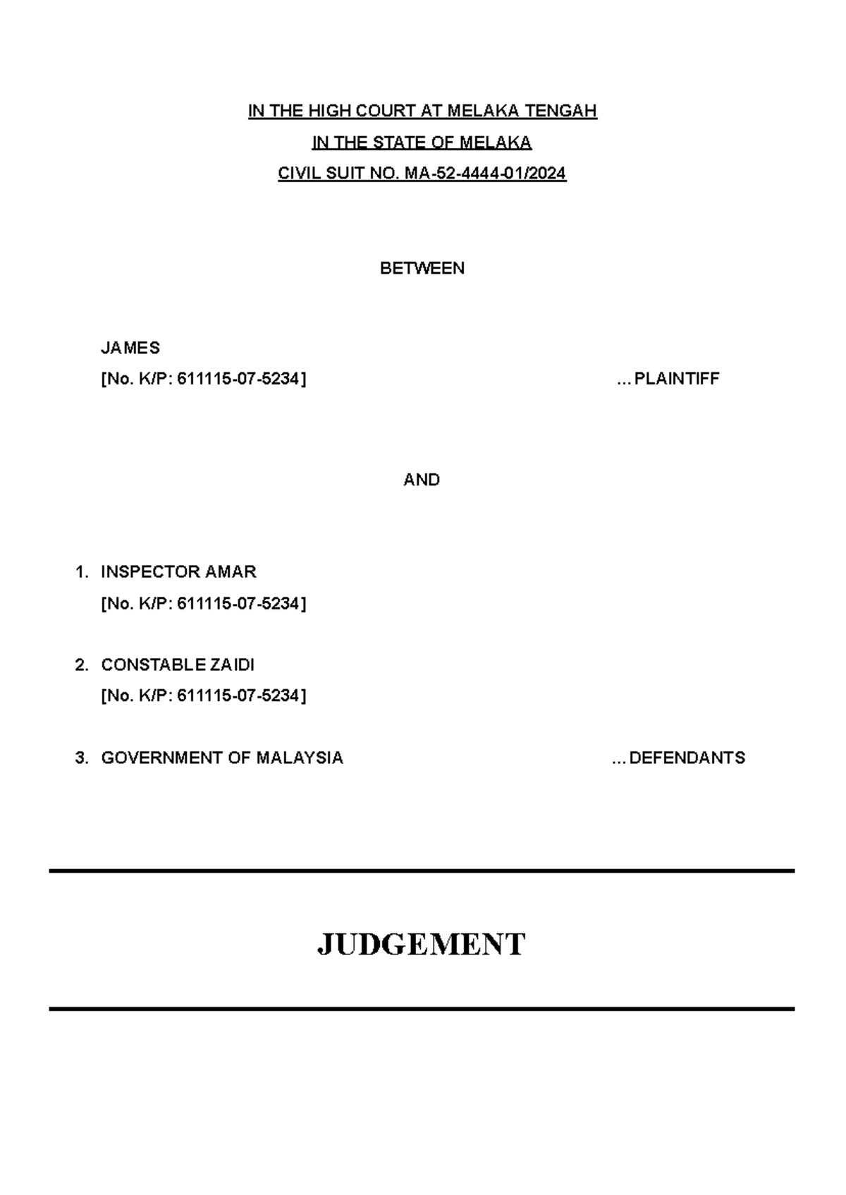 Criminal CPC Judgement - IN THE HIGH COURT AT MELAKA TENGAH IN THE ...