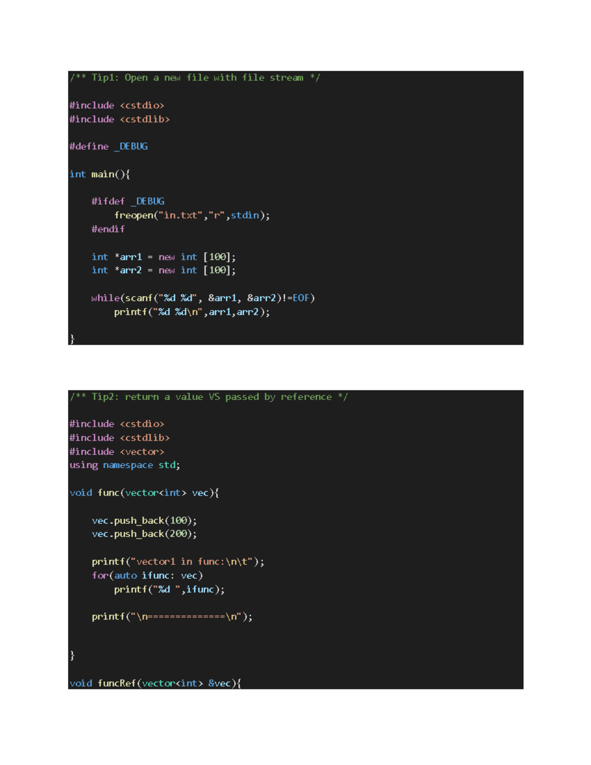 T5 Tips - Tutorial 5 - /** Tip1: Open a new file with file stream */ # ...