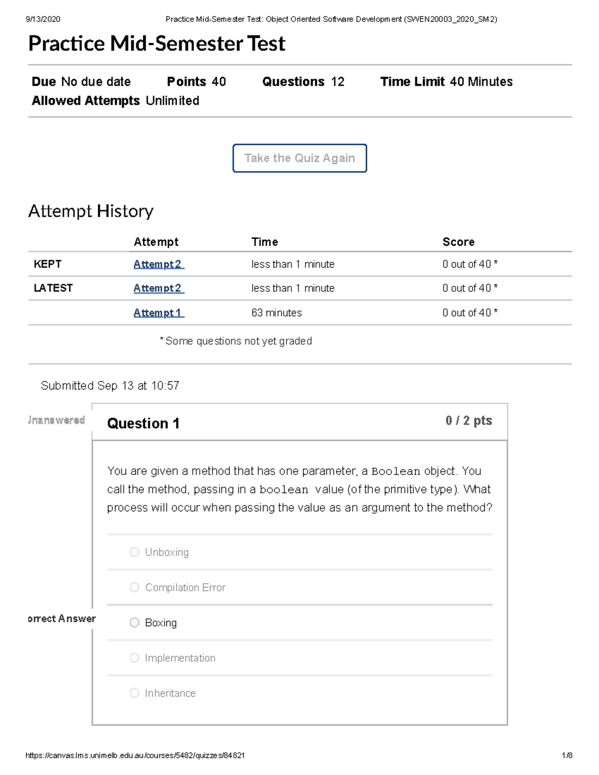 Practice Mid-Semester Test Object Oriented Software Development ...