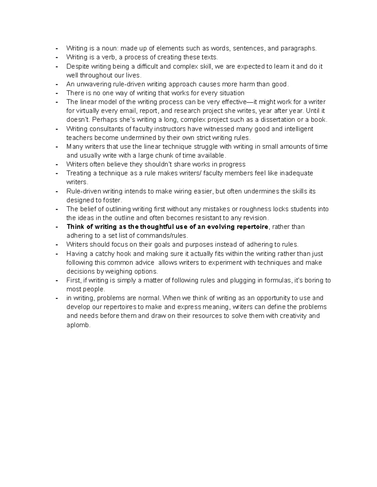 Notes Good Writers Always Follow My Rules - Writing is a noun: made up ...