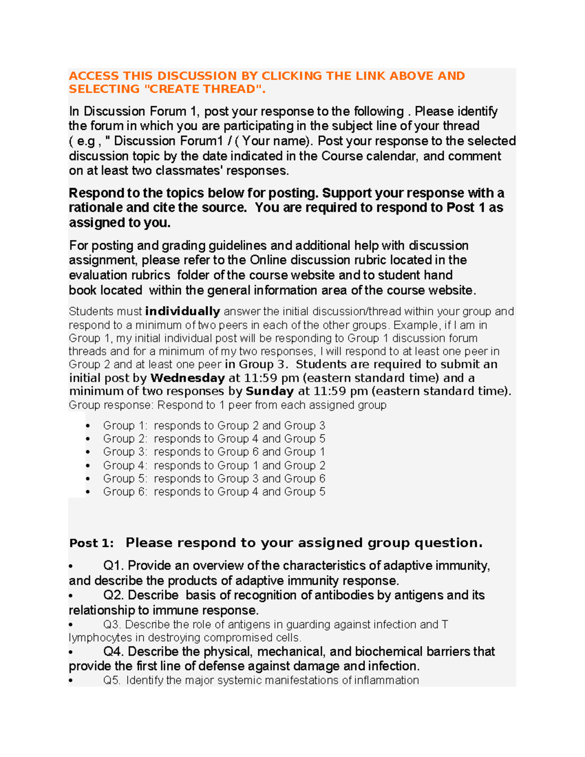 Module 1 - ACCESS THIS DISCUSSION BY CLICKING THE LINK ABOVE AND ...