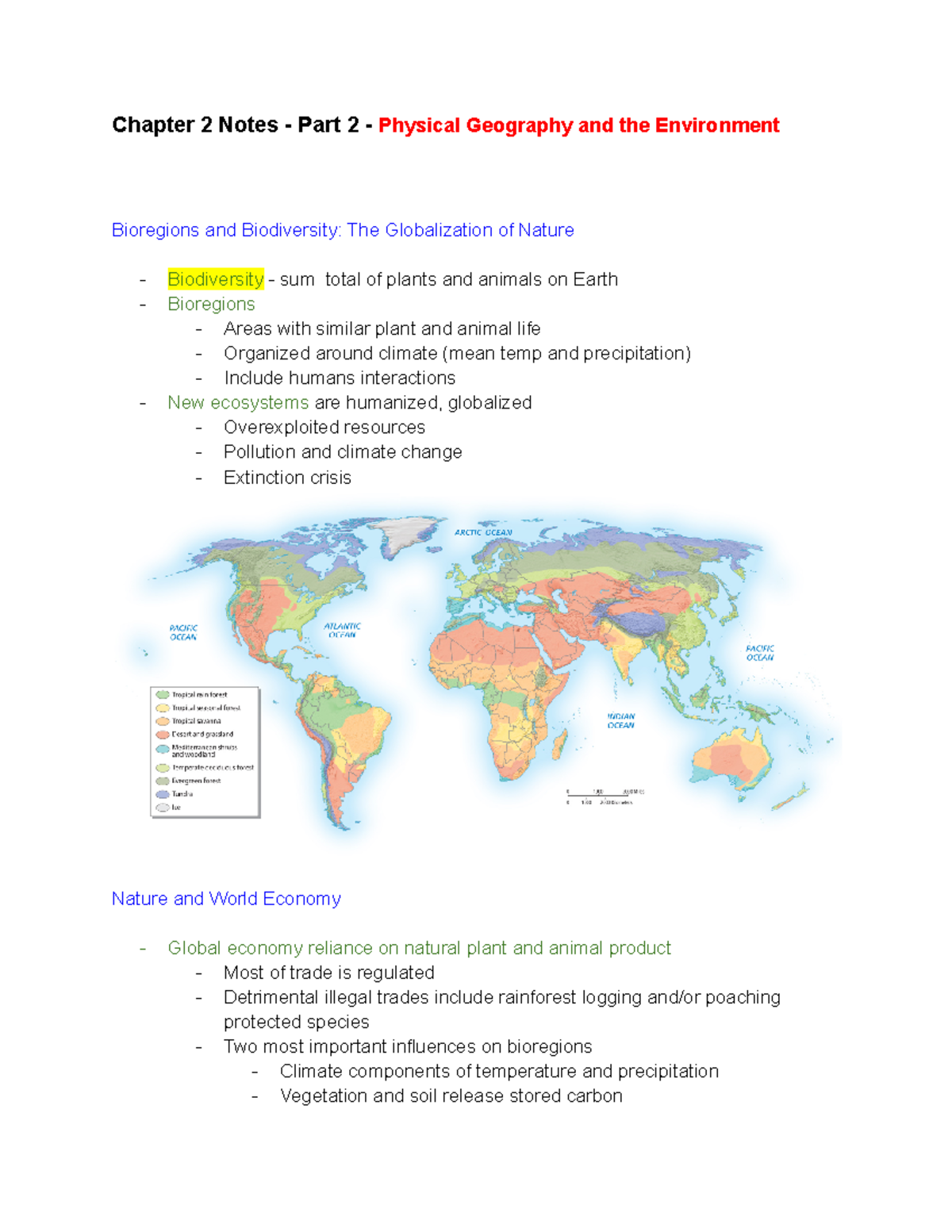 GEOG 106 Ch. 2 Notes - Part 2 - Chapter 2 Notes - Part 2 - Physical ...