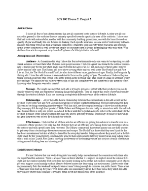 SCS 100 Project 2 Observation Journal Guidelines and Rubric - SCS 100 ...