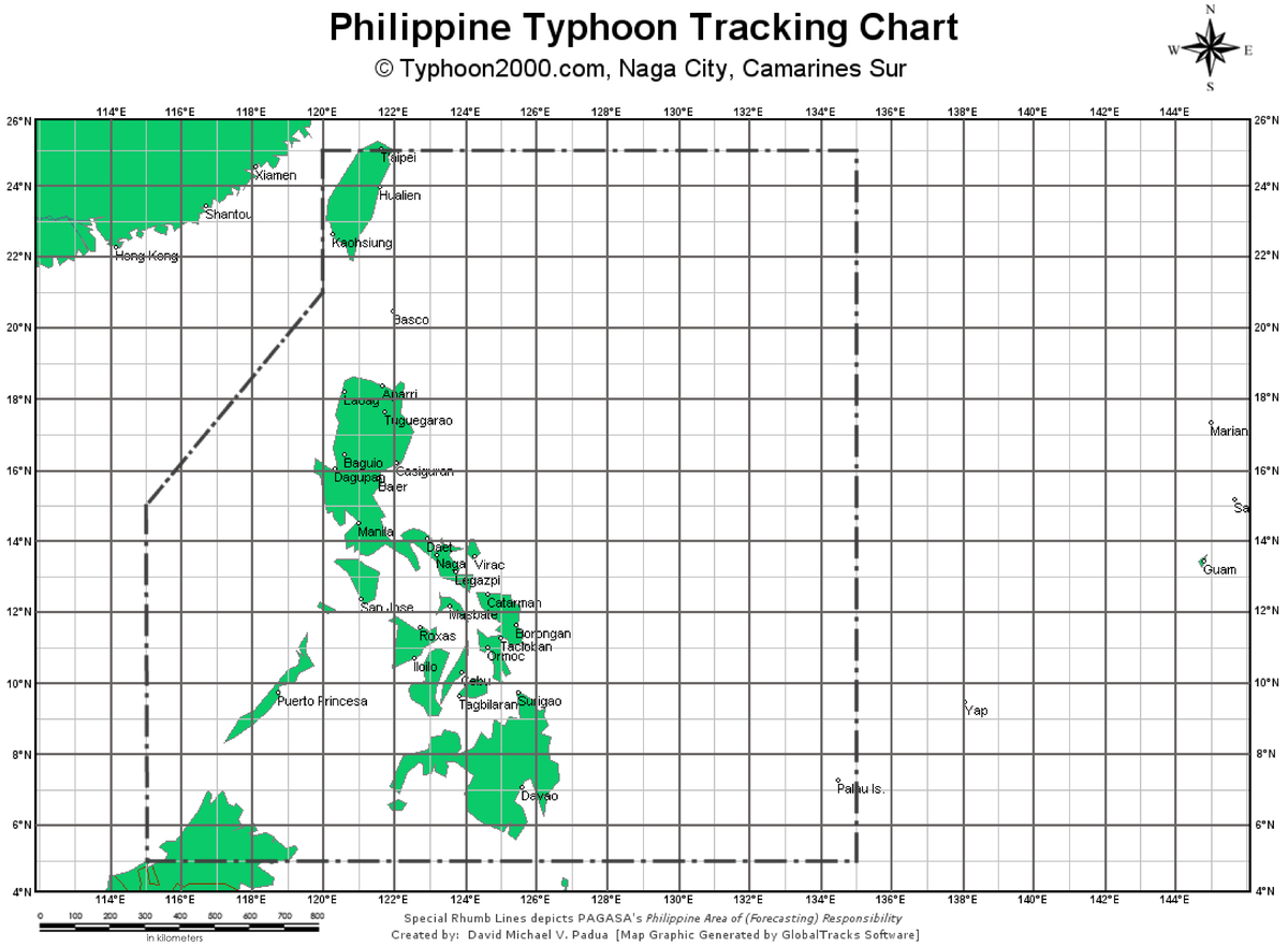 Colored- Tracking- Chart - N Philippine Typhoon Tracking Chart W E C ...