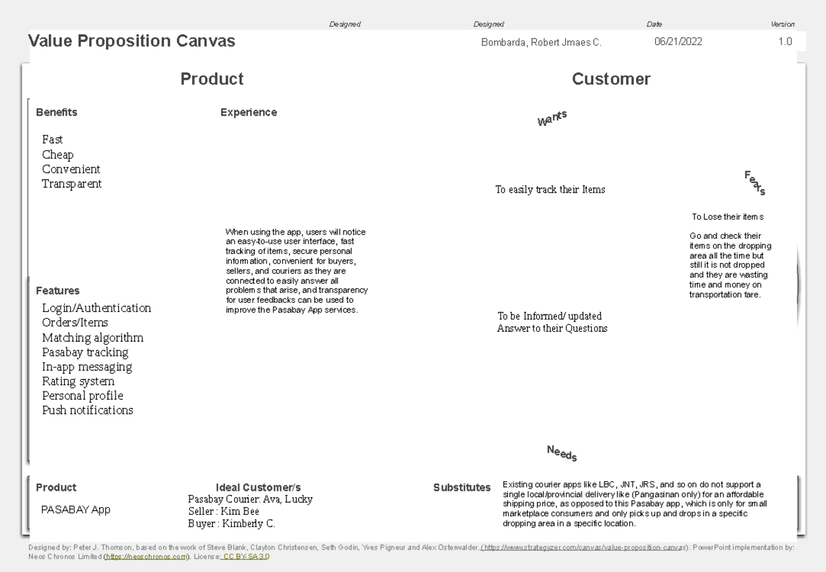 Value-proposition-canvas - When using the app, users will notice an easy-to-use user interface ...