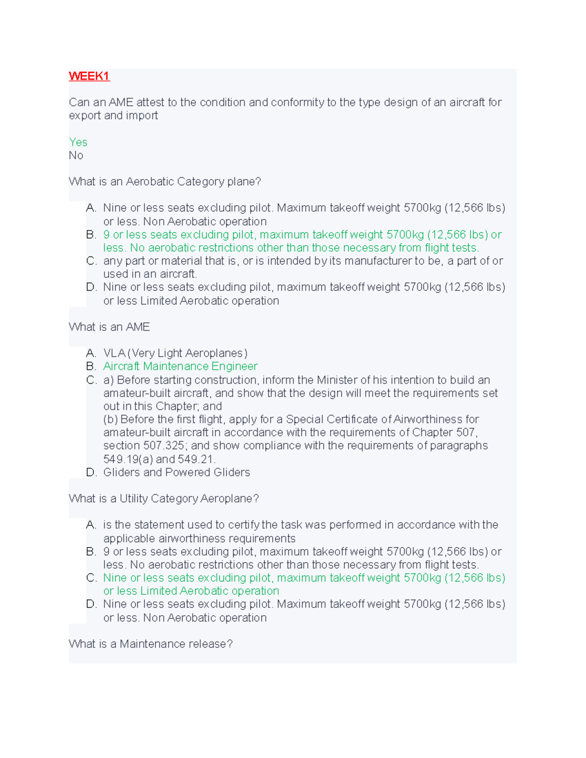 AME W1 - Must read - WEEK Can an AME attest to the condition and ...