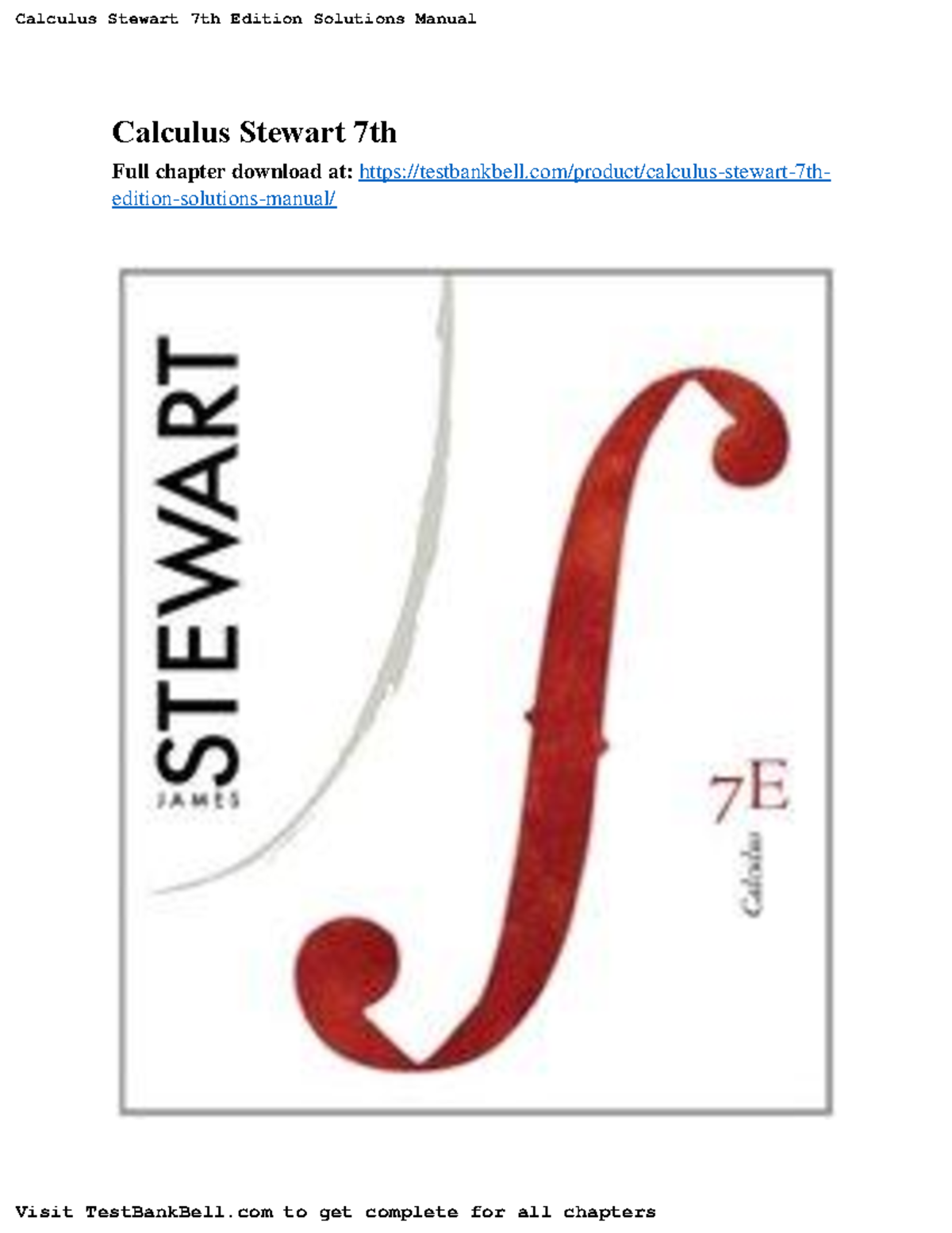 671498476 Calculus Stewart 7th Edition Solutions Manual - Calculus ...