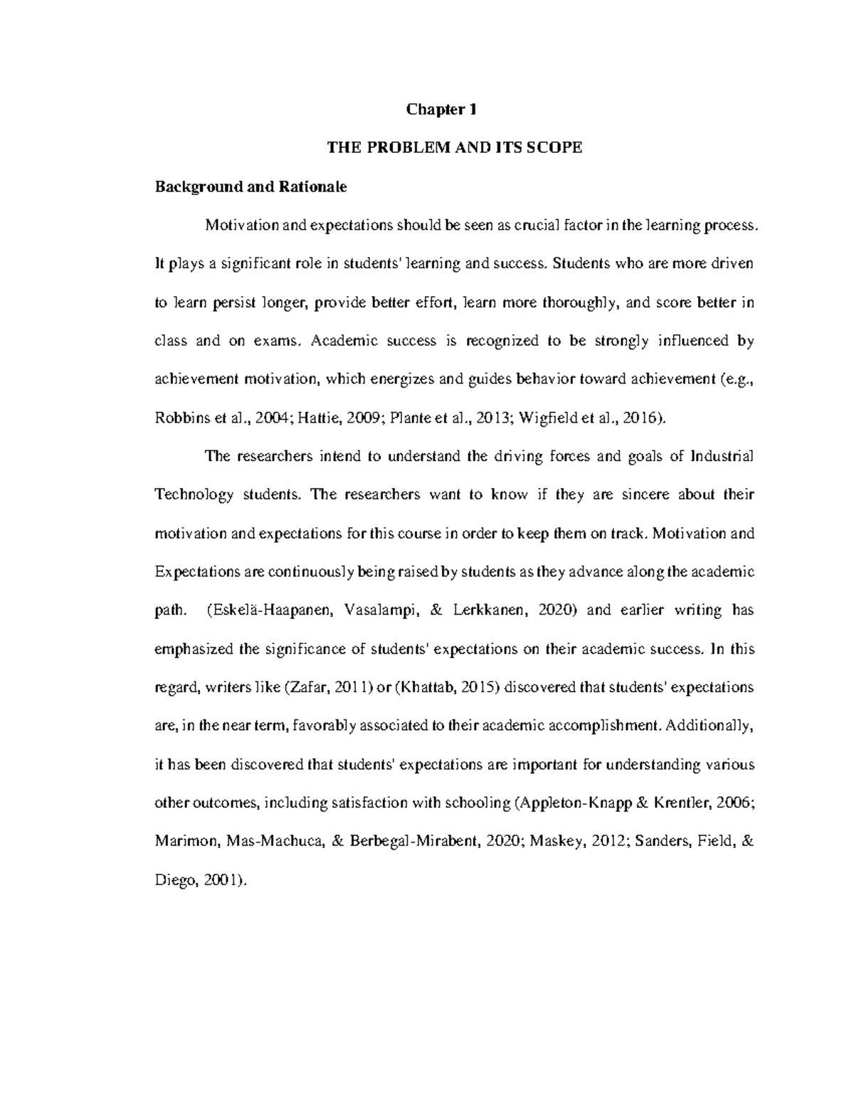 CH1 G5 FINAL RESEARCH - Chapter 1 THE PROBLEM AND ITS SCOPE Background and Rationale Motivation ...