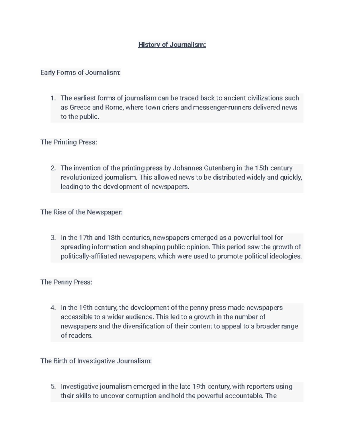 History Of Journalsim Overview - History of Journalism: Early Forms of ...