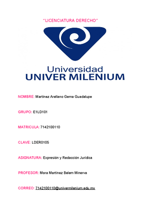 Examen Abierto MACS DMR - Universidad Univer Milenium Licenciatura en Derecho MEDIOS ...
