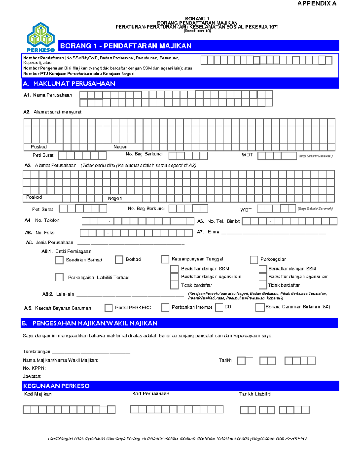 39 - spm perniagaan projeck - BORANG 1 BORANG PENDAFTARAN MAJIKAN ...