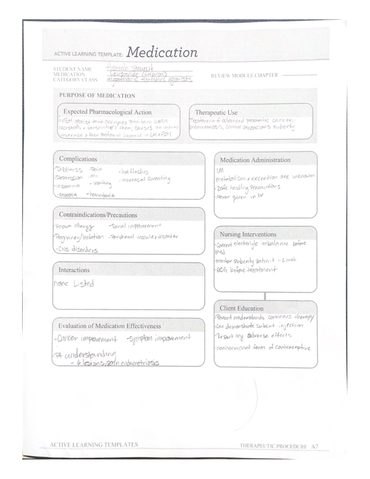 Med Cards 5-30 - NUR265 - Studocu