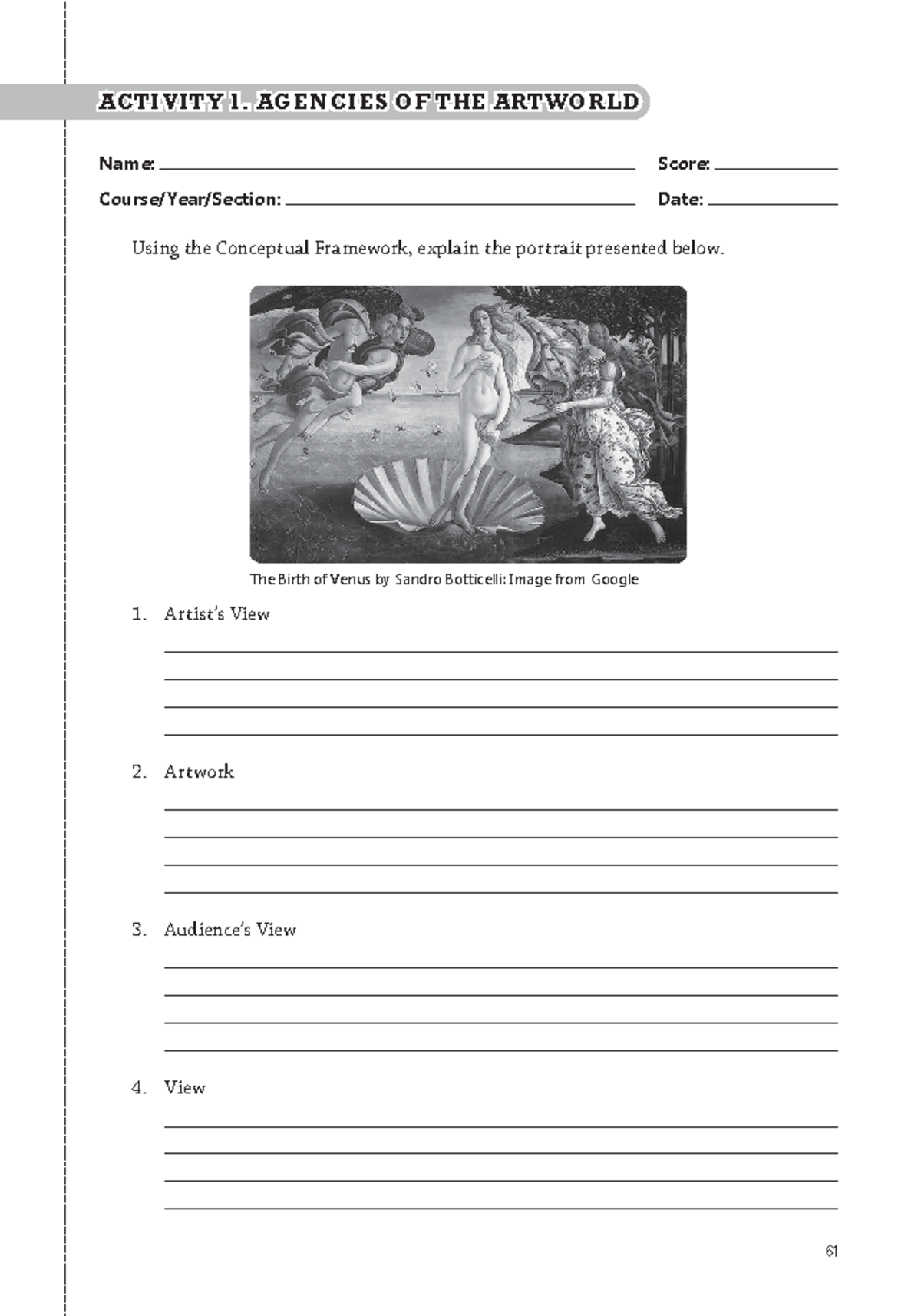 6 Chapter 3 - Exercises - From the book - ACTIVITY 1. AGENCIES OF THE ...