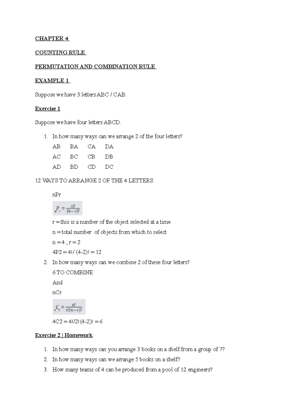 Chp04 - mathematical economics practice materials - CHAPTER 4 COUNTING ...