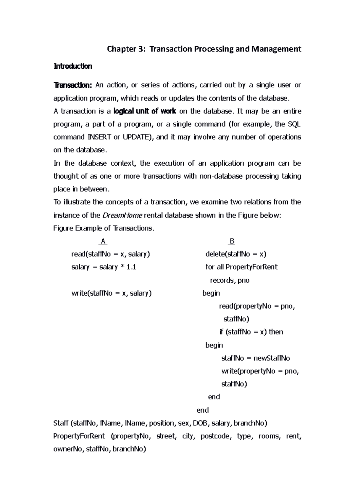Adv Chapter 3 - Computer organization and architecture - Chapter 3: Transaction Processing and ...