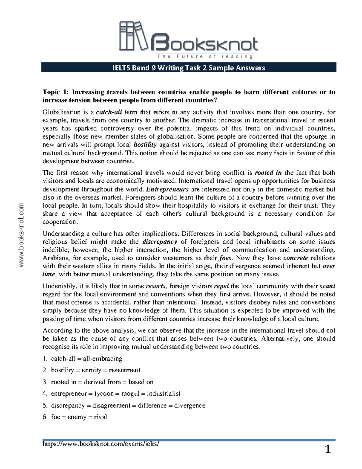 Ielts Band 9 Writing Task 2 Sample Answe - booksknot/exams/ielts/ IELTS ...