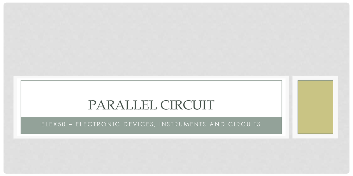 Parallel-Circuits - Parallel Circuit, Resistance in Parallel Circuit ...
