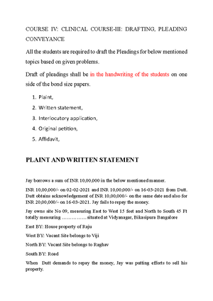 Sample PIL - It helps make you write your DRafting Pleading Conveyance ...