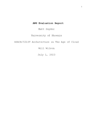 Compentency 3 – Assessment Bsacb 531 - Competency 3 – Assessment BSACB ...