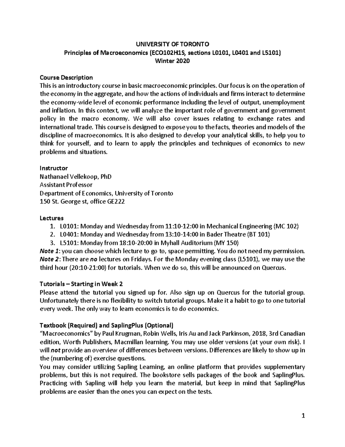 Syllabus Principles of Macro 2020 v2 - Warning: TT: undefined function: 32 Warning: TT ...