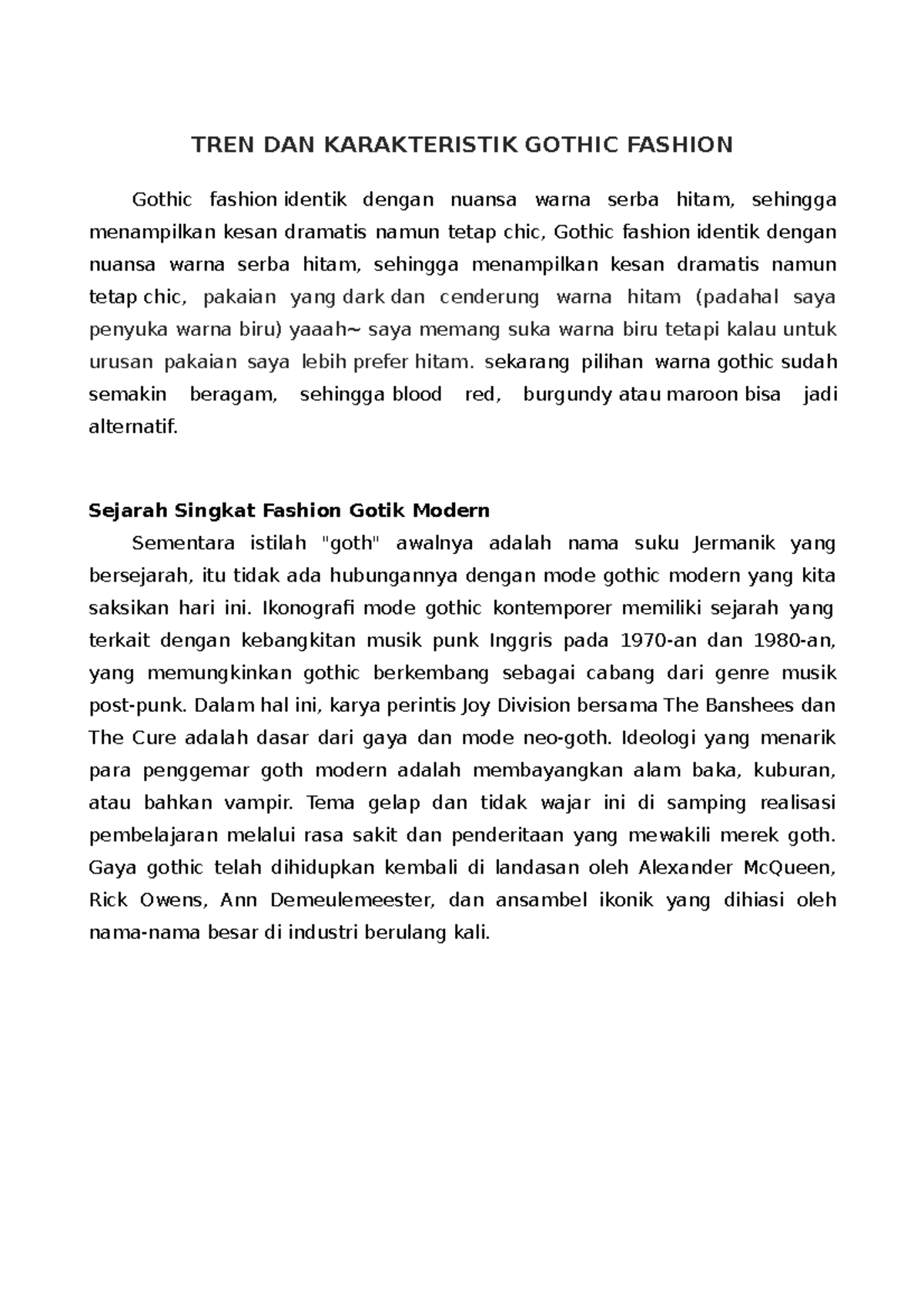 Ciri dan Karakteristik Gothic Fashion - TREN DAN KARAKTERISTIK GOTHIC ...