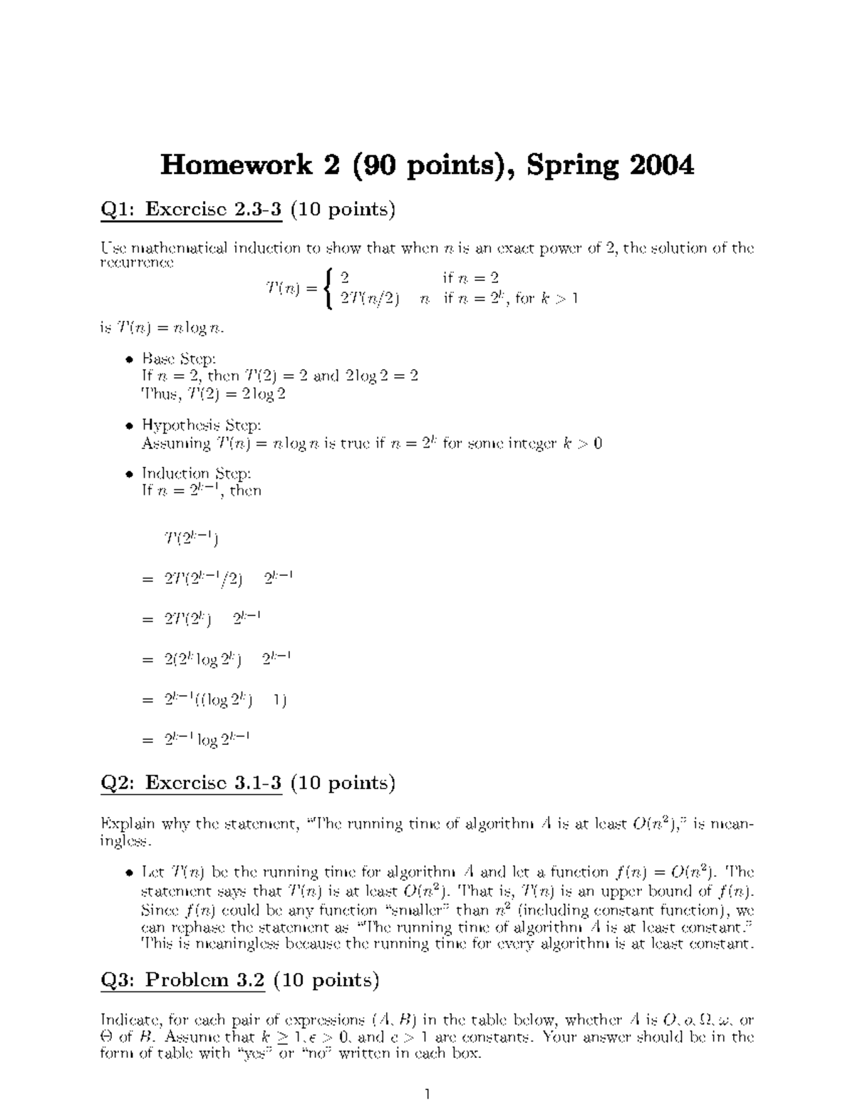 H2 sol - Assignment - ! "$# % - Studocu