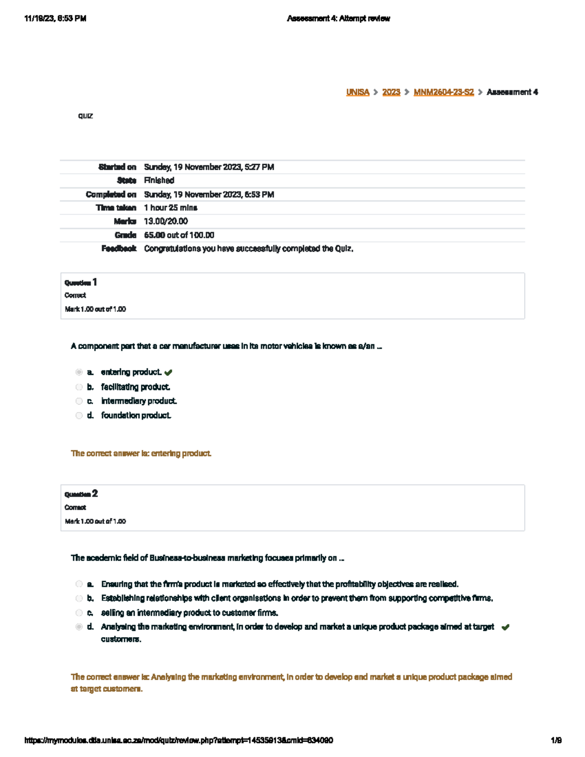 Mnm2604 ass4 - MNM 2604 - Studocu