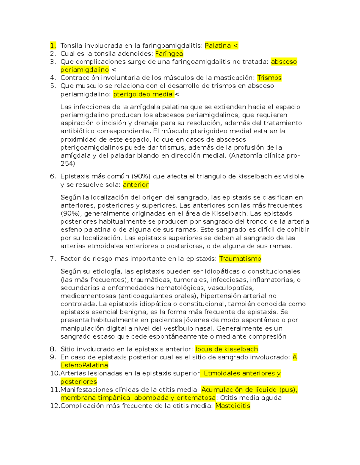 Anatomia clinica parcial uno - Tonsila involucrada en la ...