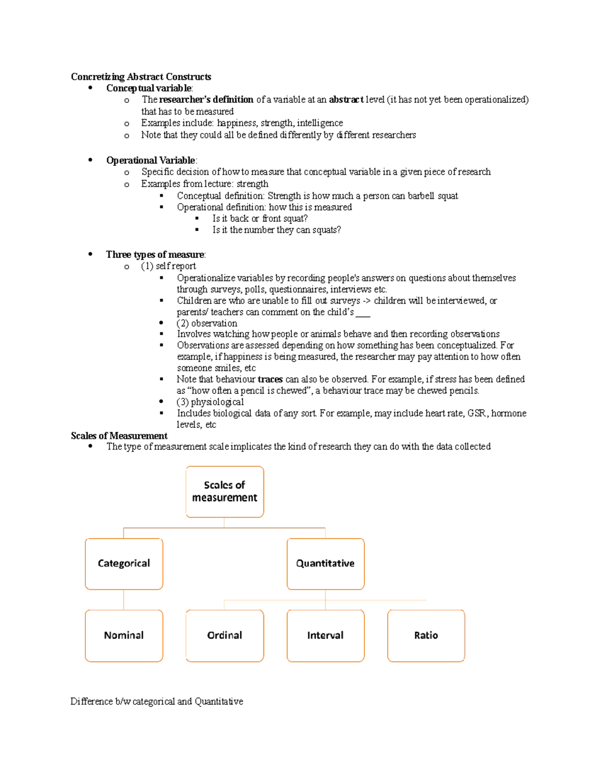 Week 4: Concretizing Abstract Constructs - Concretizing Abstract Constructs Conceptual variable ...