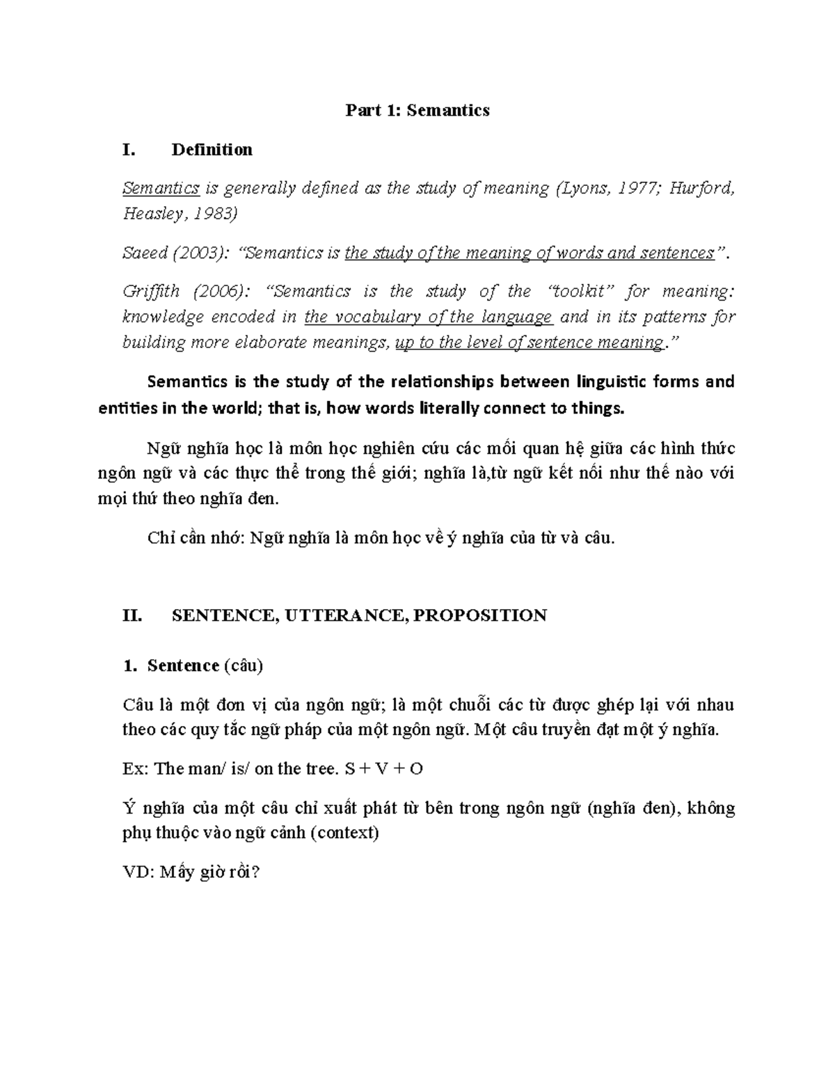 Ngu-nghia-ngu-dung-hoc compress - Part 1: Semantics I. Definition ...