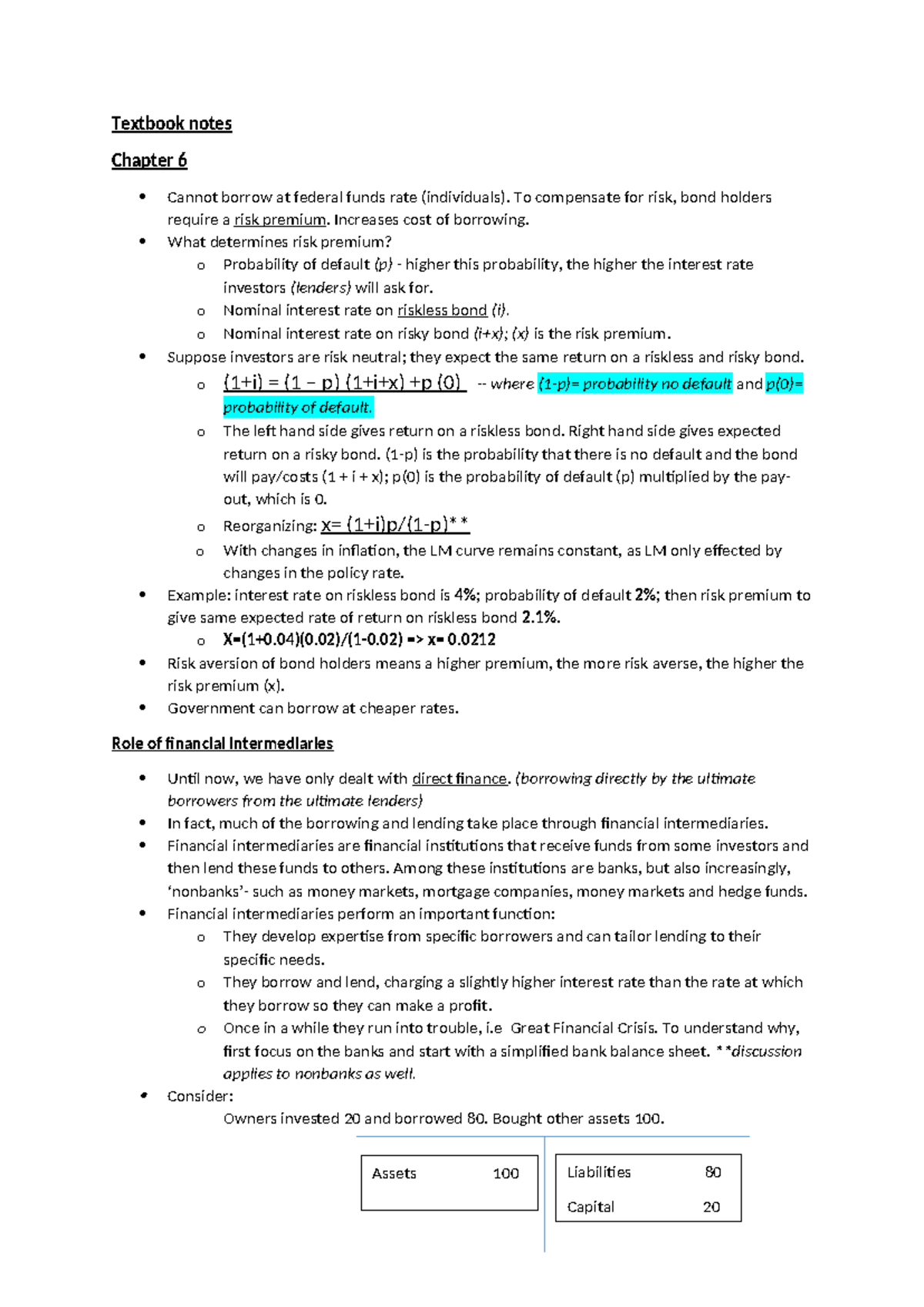 Chapter 6 Notes- Oliver Blanchard, Macroeconomics (8th edition) Pearson ...