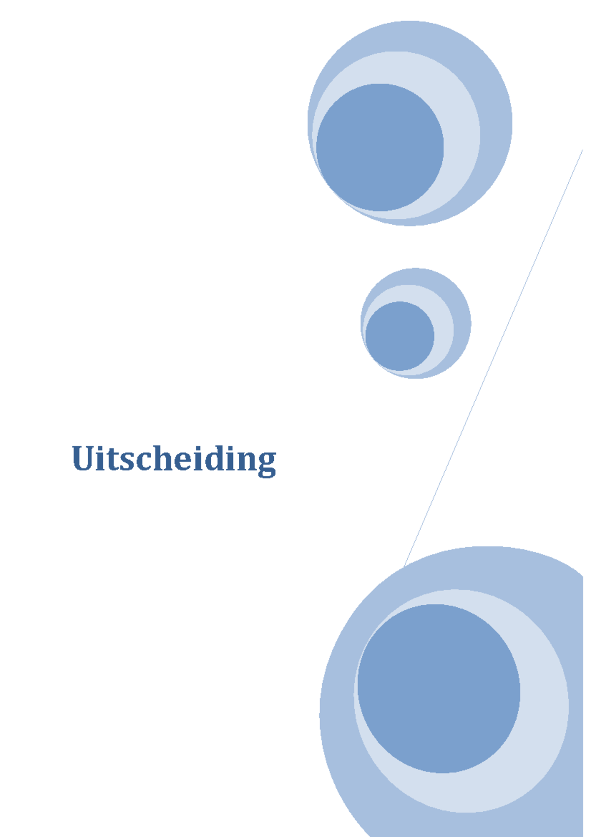 Samenvatting - college Uitscheiding - Uitscheiding 1 ...