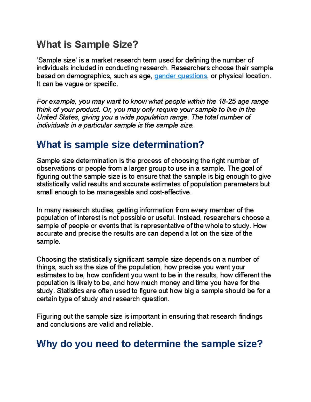 What is Sample Size - What is Sample Size? ‘Sample size’ is a market ...
