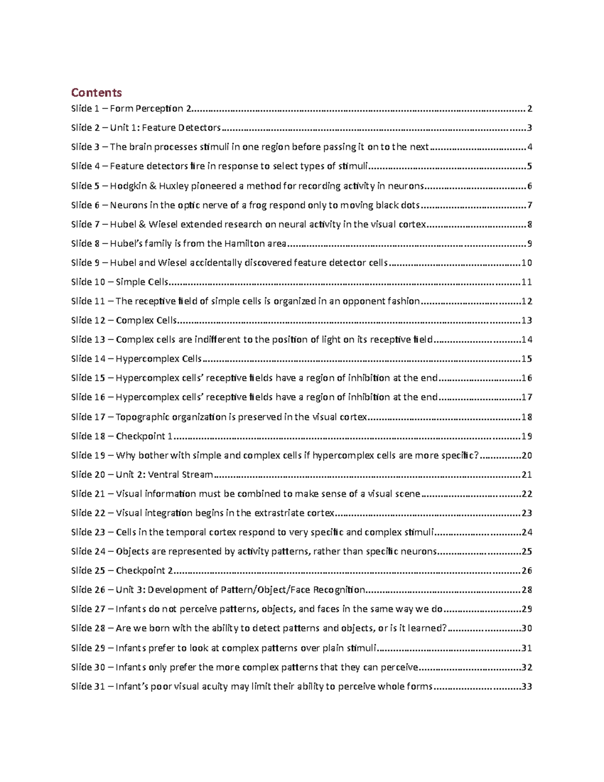 10-Form Perception 2-transcript - Contents Slide 1 – Form Perception ...