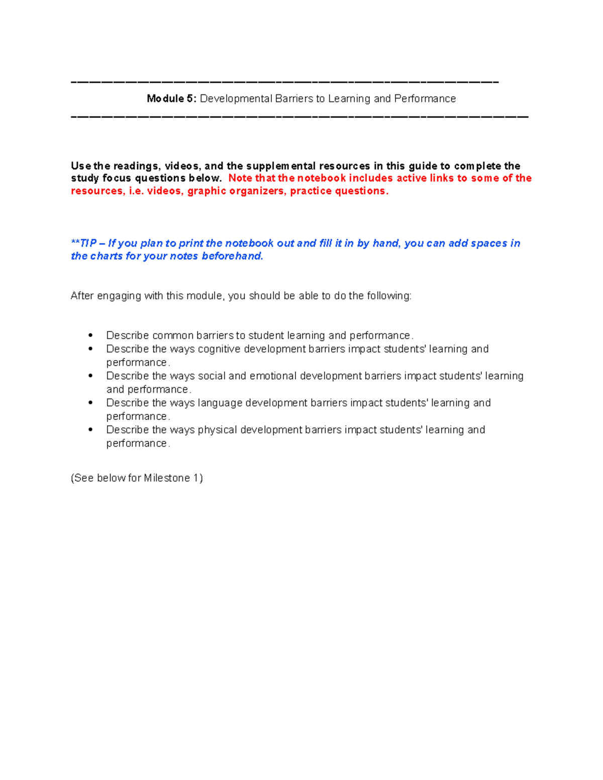 Module 5 Notebook - Notes for mod 5 - - Studocu